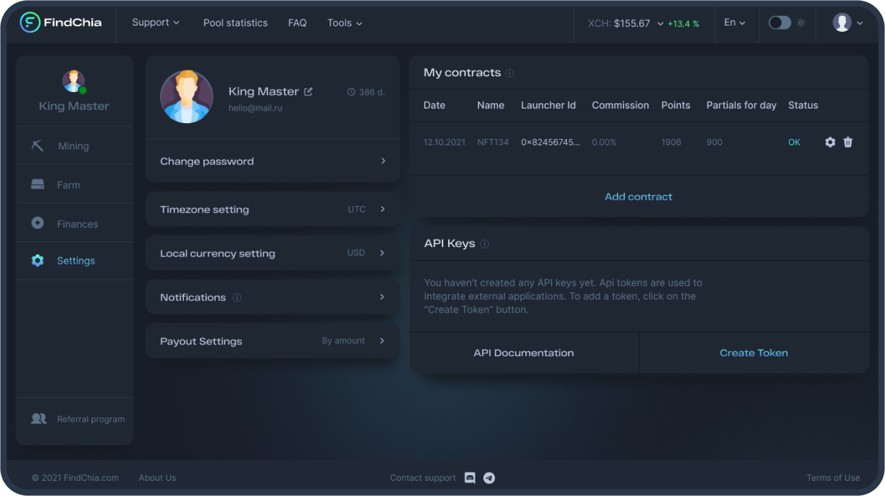 Official CHIA pool - Findchia.com advanced Chia mining pool (XCH)